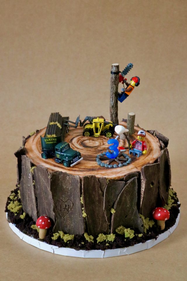 Make-Ahead Logging Truck Cake Decorations - Eat Something Delicious